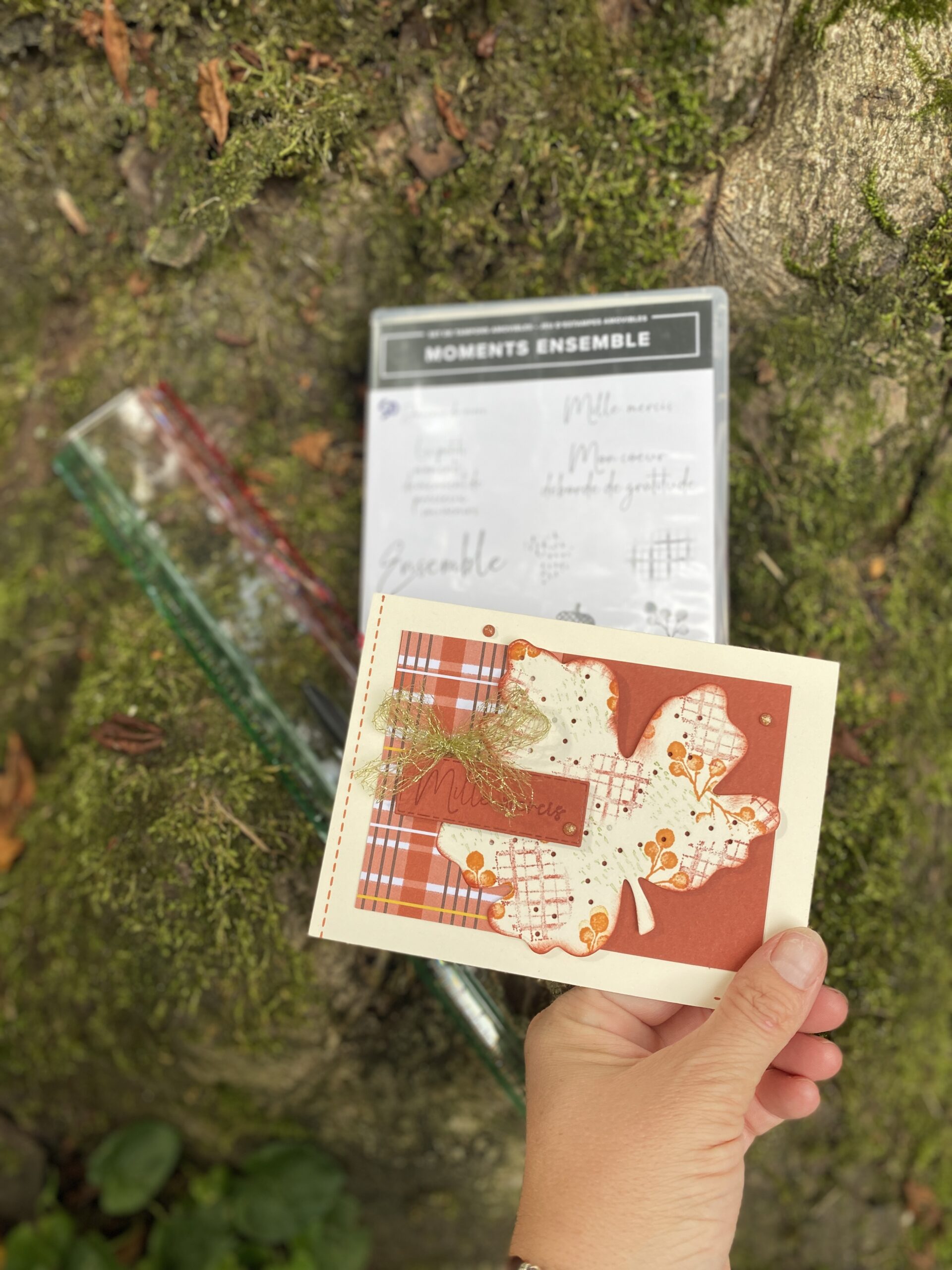 Carte automne accompagner de ptits traits droits lol | Soph'En Scrap